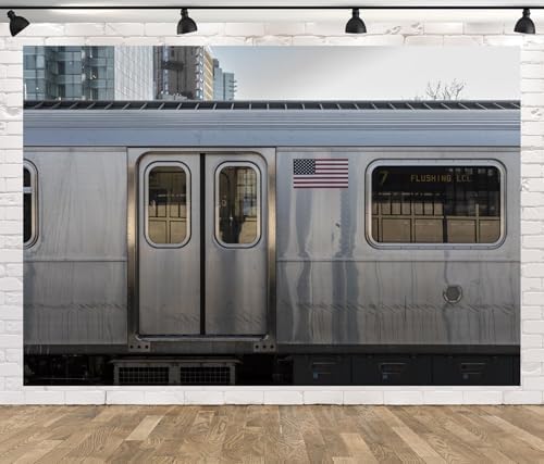 Amazon.com : CORFOTO New York Subway Car Backdrop City Subway Photo ...