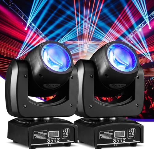 Amazon.com: 90W LED Moving Head DJ Lights Mini Beam Stage Lights 2 Pack ...