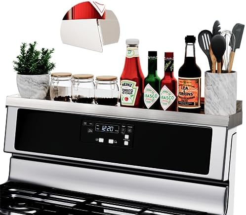 Amazon.com: 30" Stove Top Shelf Silicone Stove Top Shelf Magnetic Shelf ...