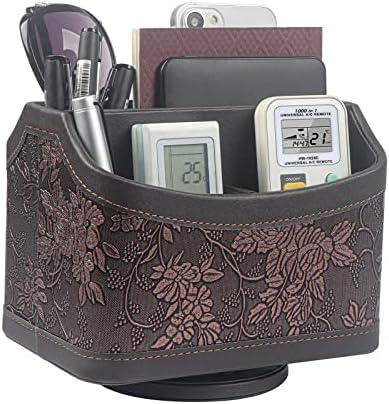 WAYIFON Rotatable Remote Control Holder Spinning Desk Organizer, 5 ...