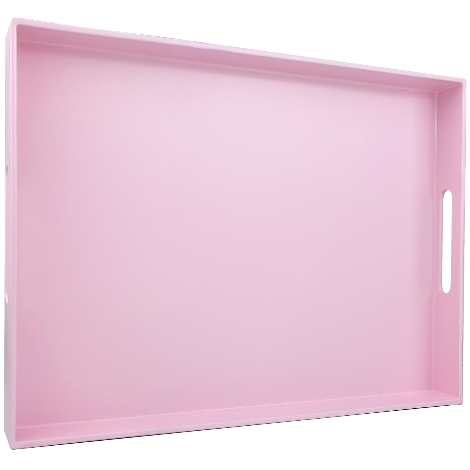 Amazon.com: SforGUVA Pink Serving Tray for Coffee Table, Rectangular ...
