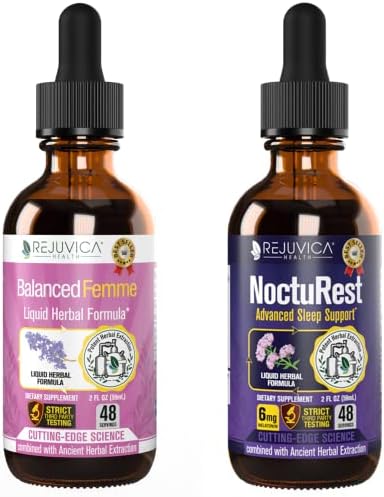 Amazon.com: Rejuvica Health Balanced Femme + NoctuRest - Support Female ...