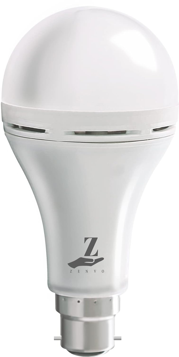 Buy ZENVO 12W Inverter LED Bulb with Inbuilt Lithium-ion Battery ...