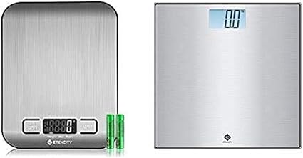 Amazon.com : Etekcity Small Food Scale and Stainless Steel Digital Body ...