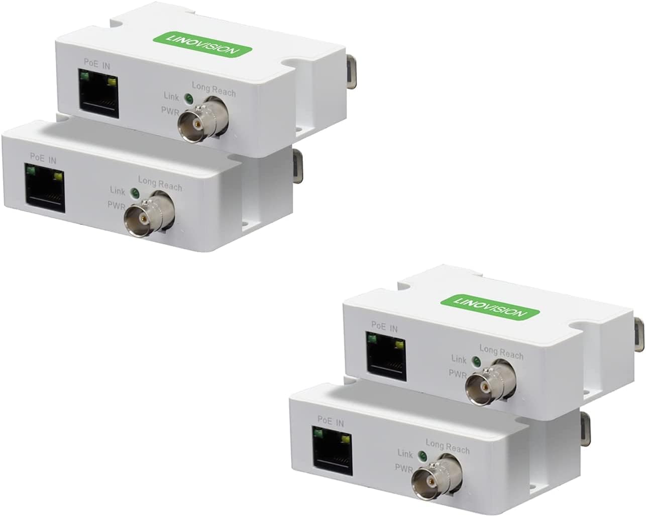 Amazon.com : LINOVISION POE Over Coax EOC Converter IP Over Coax Max ...
