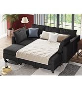 Amazon.com: EASE MOOSE Modular Sleeper Sofa Bed Oversized Sectional Couch with 9 Storage Seats ...