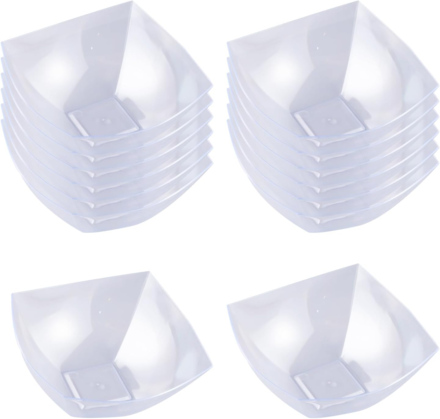 Amazon.com: Hyuetrsa 50 Pcs Square Plastic Serving Bowls, 8 oz ...