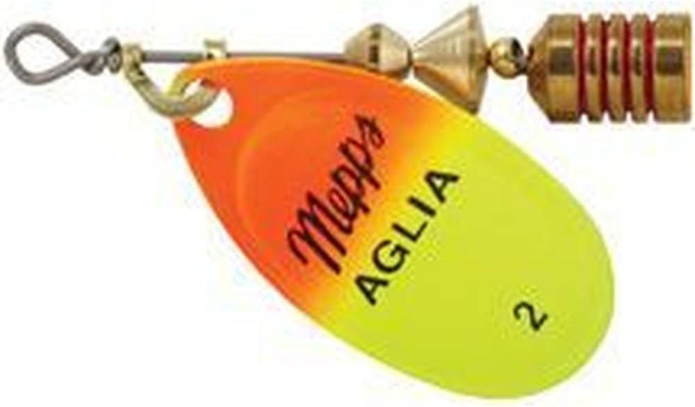 Amazon.com : Mepps Aglia - Plain trbl, hot Orange,Chart : Fishing ...