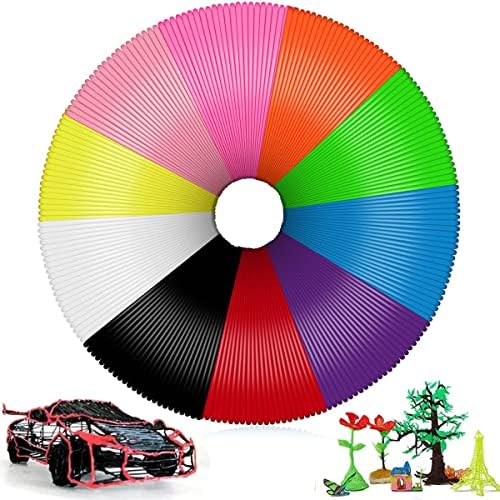 HOMTOO 10 Colors 3D Pen Filament Refills PLA 1.75mm, 3D Printer Pen ...