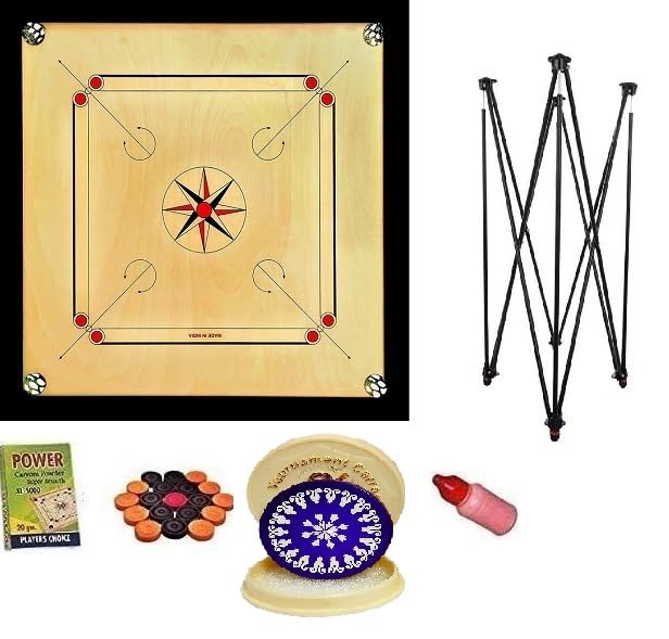 Buy TS PLAYY Superior Matte Finish Practice Carrom Board - Black, Large ...