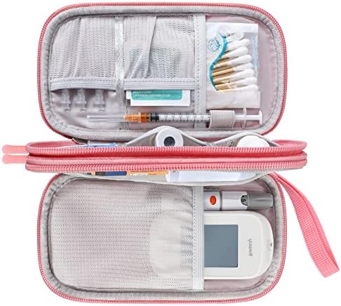 Amazon.com: Elonbo Diabetic Supplies Travel Case, Glucose Meter ...