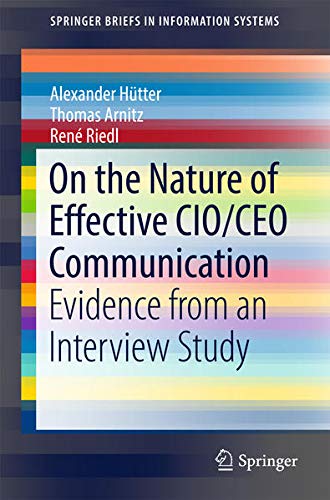 Buy On the Nature of Effective CIO/CEO Communication Book Online at Low ...