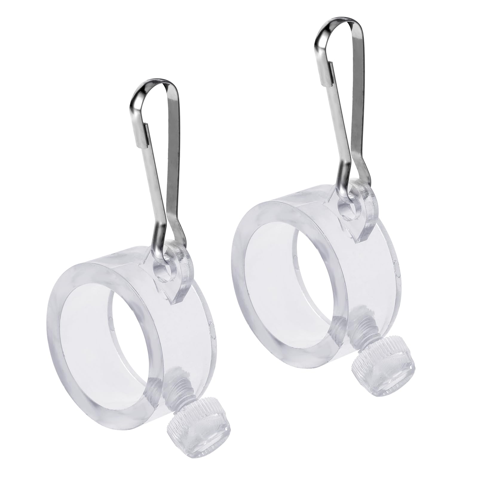 KALIONE 2 Pcs Flag Pole Rings Clip With Fixed Hook, Flagpole Mounting ...