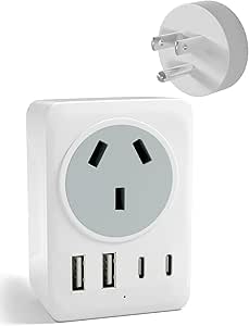 US Travel Adapter, AU to USA Universal Travel Plug with 4 USB Ports ...