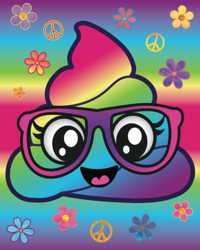 Rainbow Emoji Poop Nerd Journal: Cute Pink Glasses Nerdy Poop Emoji ...