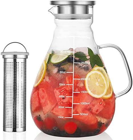 Amazon.com: OVENTE Fruit Infusion Water Pitcher 2.5L (85 oz) with ...