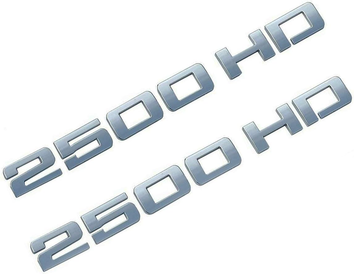 2x 2500HD 2500 HD Emblem Letter Badge 3D Glossy Nameplates for Gm ...