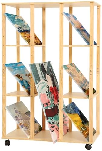 Amazon.com: VISWIN Extra-Large Wood Print Rack, Art Display Rack with ...