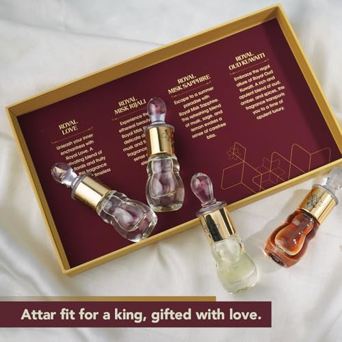 Ajmal Royal Series Attar Set 4 x 5ml | Alcohol-Free Concentrated ...