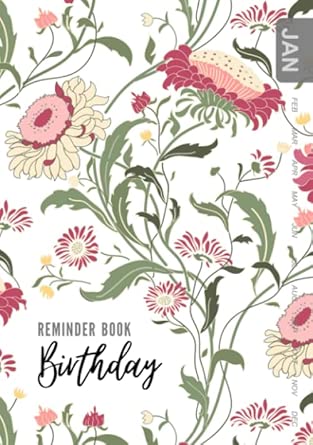 Birthday Reminder Book: A5 Medium Notebook for Recording Birthdays and ...