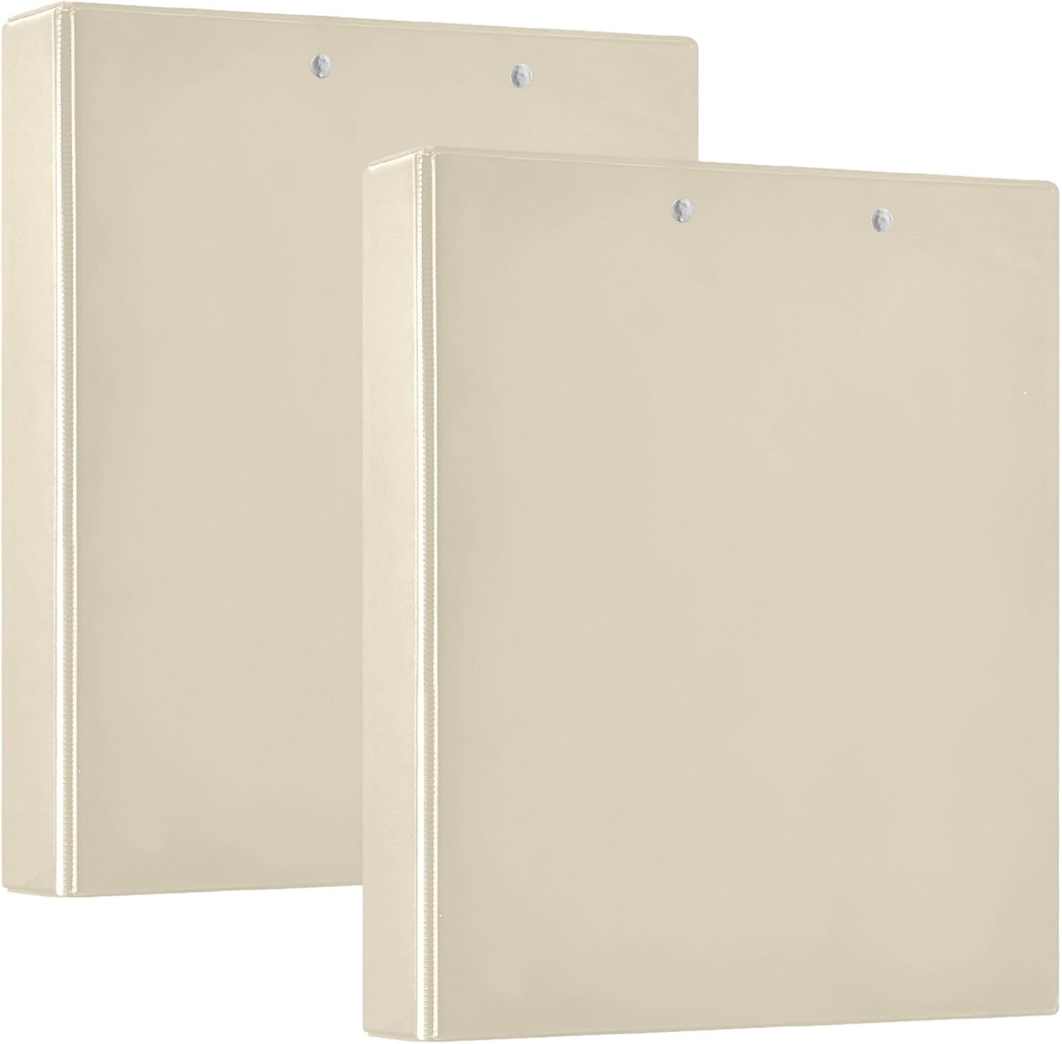 Amazon.com : Moudou Beige Cream Solid Color 3 Ring Binder 1 Pack, 1.5 ...