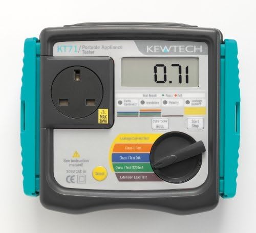 Kewtech KT71 Manual Hand Held PAT Tester, mains operated : Amazon.co.uk ...