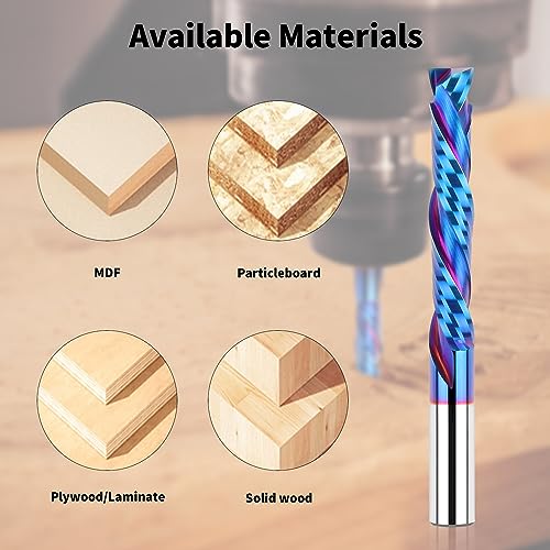 Snapklik.com : Compression Spiral Router Bit 1/2 Inch Shank, Extra Long ...