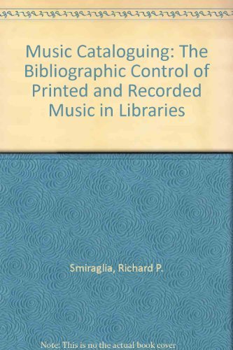 Amazon.com: Music Cataloging: The Bibliographic Control of Printed and ...