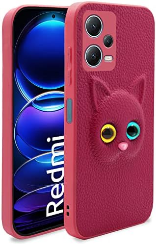 Pikkme Redmi Note 12 Pro 5G Back Cover for Girls | Cute Cat Leather ...