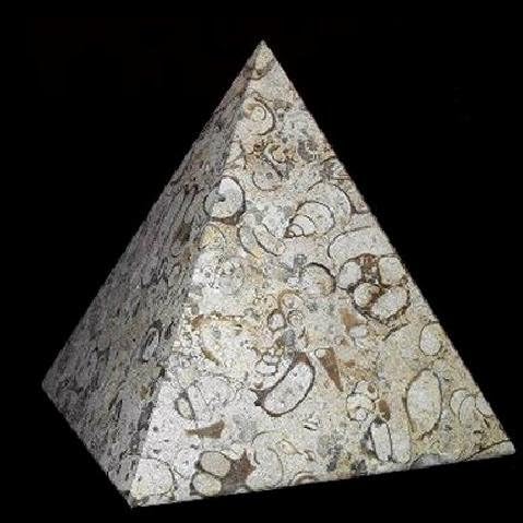 Amazon.com: Khan Imports Fossil Coral Stone Pyramid Gift Decoration ...
