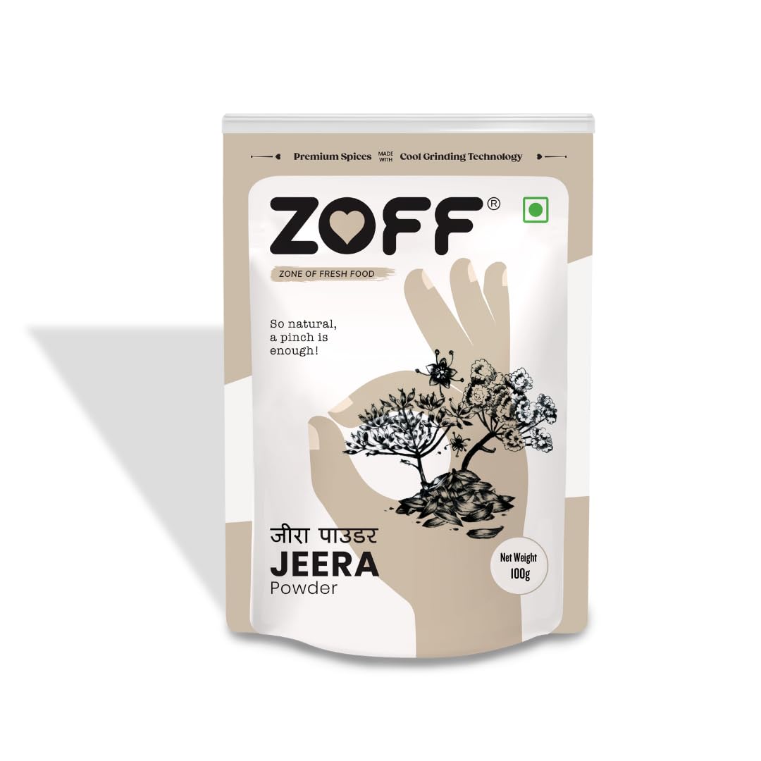 Zoff Jeera/Cumin Powder | Premium Zip Lock Pouch | Net weight 100g ...