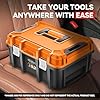 Auto Dynasty 17-Inch Tool Box, 2Pcs Toolboxes Organizer Storage with ...