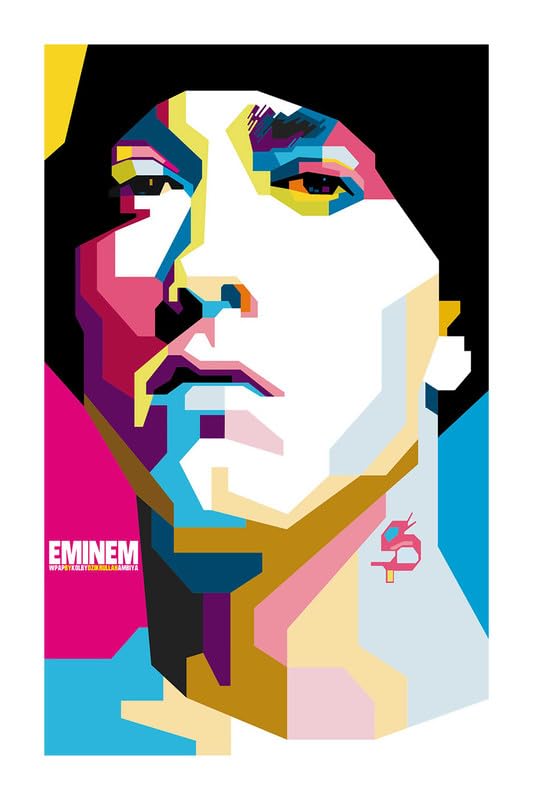 HK PRINTS Eminem Music Wall Poster for Room (12x18 Inch, 300 GSM Paper ...