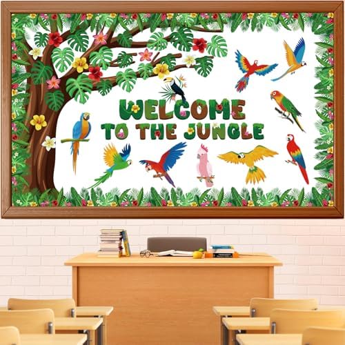 Amazon.com : Kepeel Summer Hawaiian Tropical Bird Bulletin Board Set ...