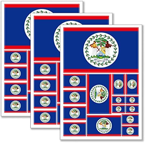 Amazon.com: QQSD Belize Flag Sticker Belizean Decal in Multiple Sizes ...