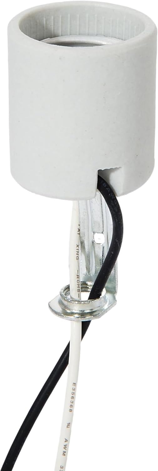 Amazon.com: B&P Lamp® Keyless Unglazed Porcelain Medium Base E26 Socket ...