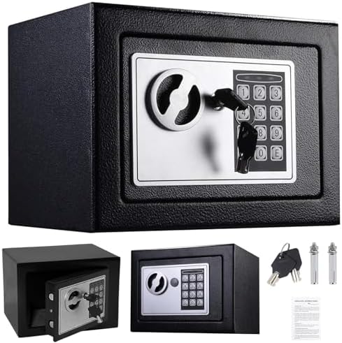 Electronic Home Mini Safe Deposit Box Digital Code Steel Money Cash ...