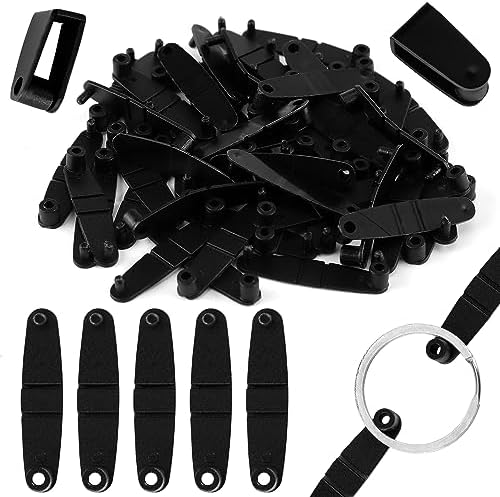 Amazon.com: 100pcs Acrylic Keychain Clips, Clear Plastic Keychain ...