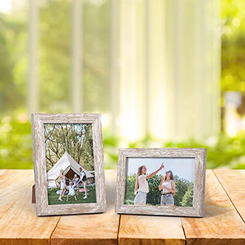 EXYGLO Rustic 6×4 Photo Frames Set of 12, Multiple Picture Frames 6×4 ...