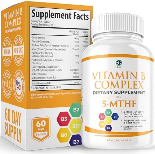 Amazon.com: Biogena Vitamin B Complex Capsules with All 8 b-Vitamins B1 ...