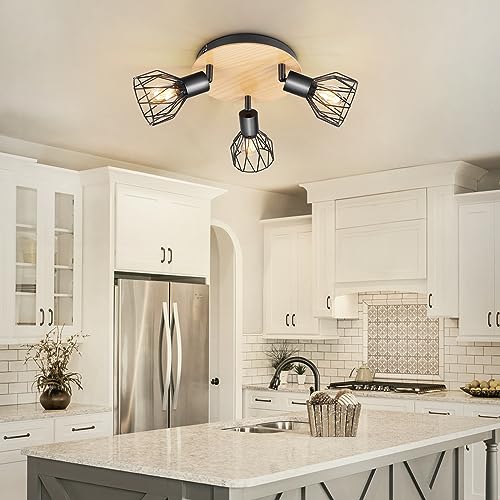 Kimjo 3 Way Ceiling Light Rotatable – Ceiling Spot Light Fittings E14 ...