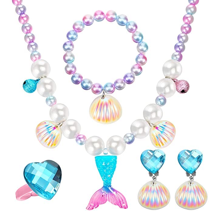 Buy El Regalo 4-Piece Mermaid Princess Girls Kids Dress Up Jewelry Gift ...