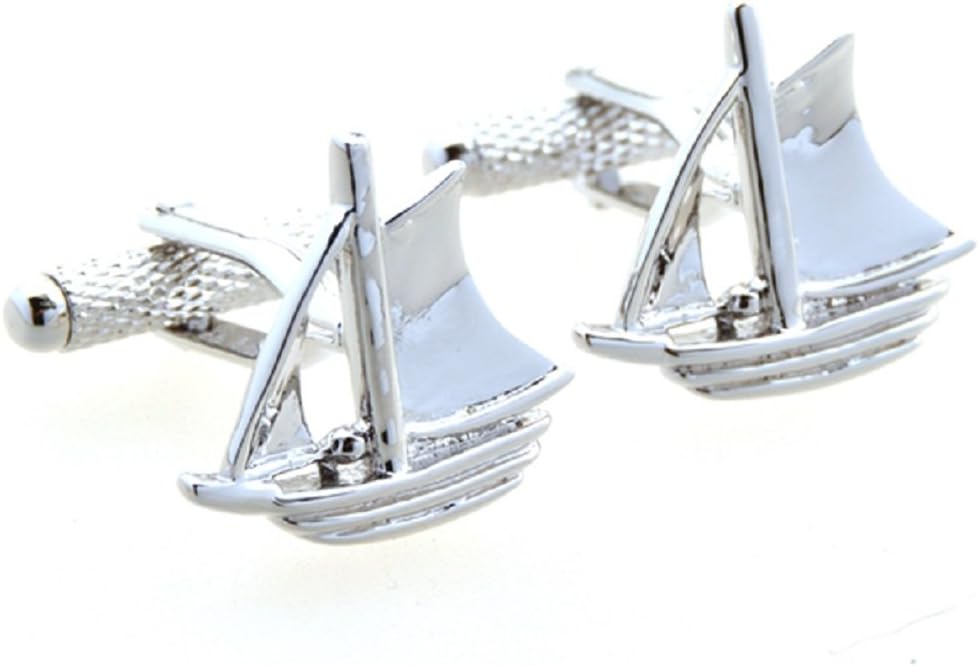 Amazon.com: MRCUFF Sailing Ship Sailboat Sails Cufflinks Pair with ...