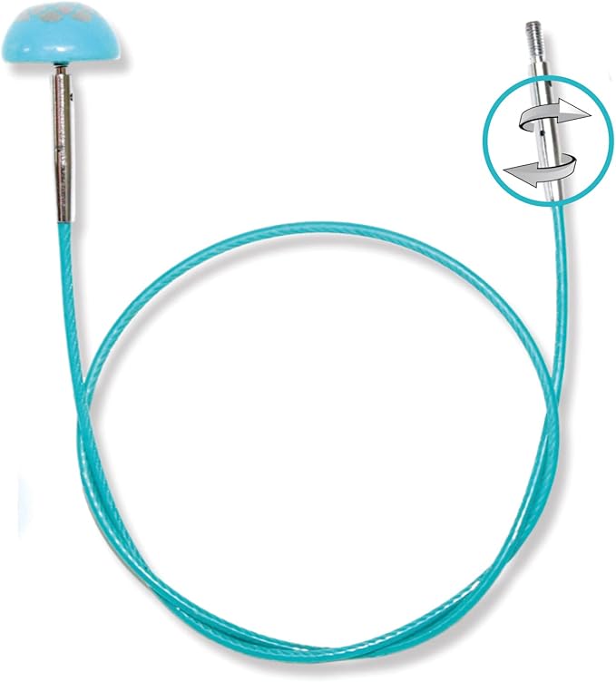 KnitPro Swivel 360° Inter. Cable for 150cm Needle - 3pcs, Blue : Amazon ...
