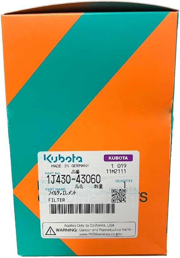 Amazon.com: Genuine Kubota Fuel and Water Separator 1J430-43060 ...