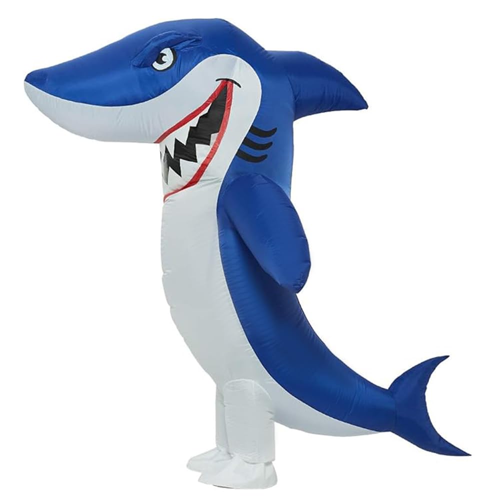 Amazon.com: maulem Shark Inflatable Costume for Adult Full Body Air ...