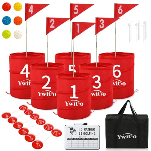 Outdoor Golf Bucket Yard Games: Golf Chipping Game 6-Hole with Flag for ...