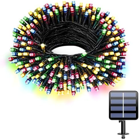 2024 New Upgraded Solar String Lights Outdoor, 33FT 100LED Solar Fairy ...