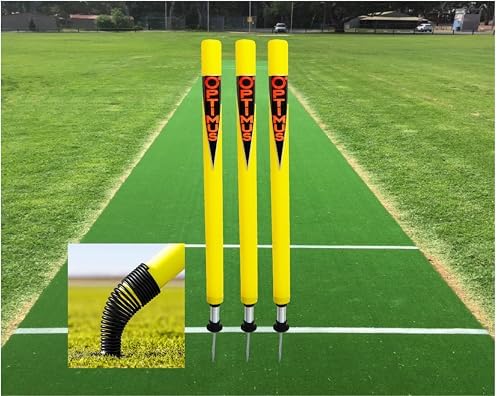 Buy Optimus® Cricket Plastic Target Stump Wicket 3 Pcs-Flexible Steel ...