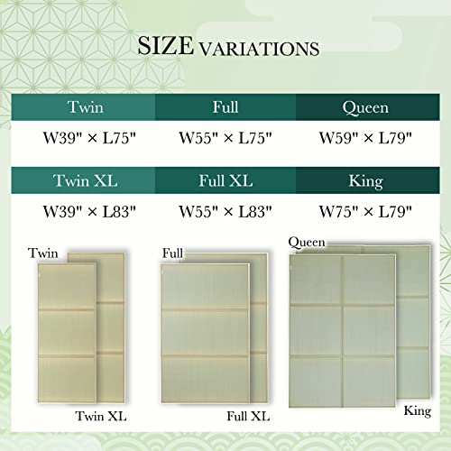 Foldable Japanese Tatami Mattress for Full Size Beds
